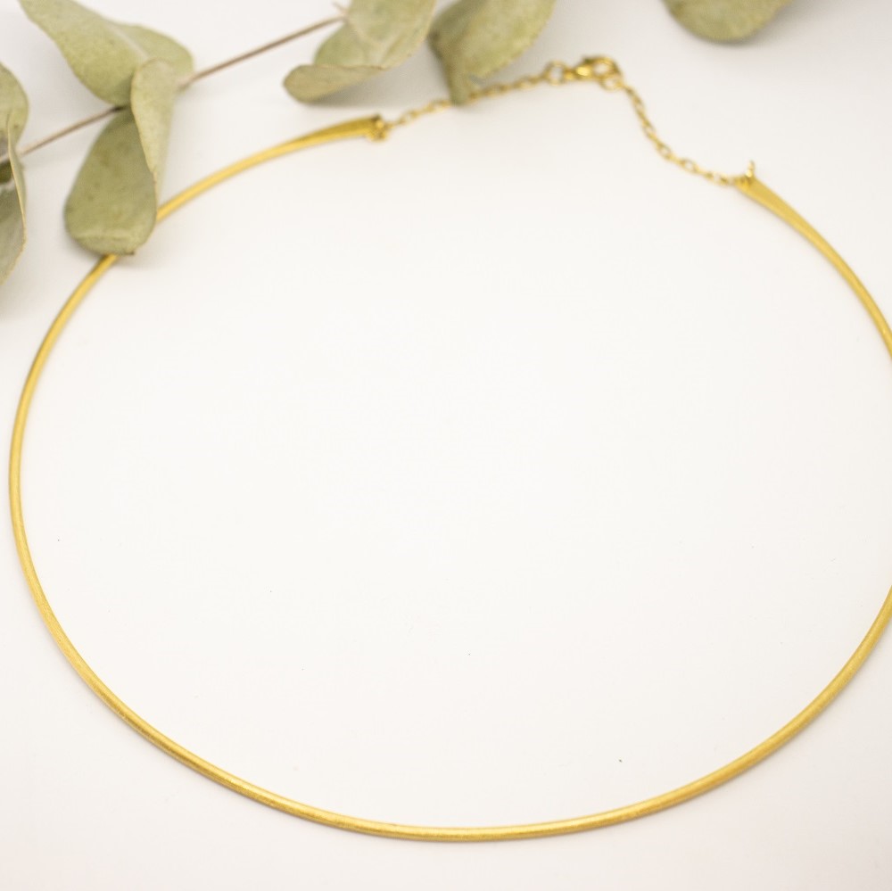 Collier torque rigide contemporain et moderne effet brossé - STELLA & moi